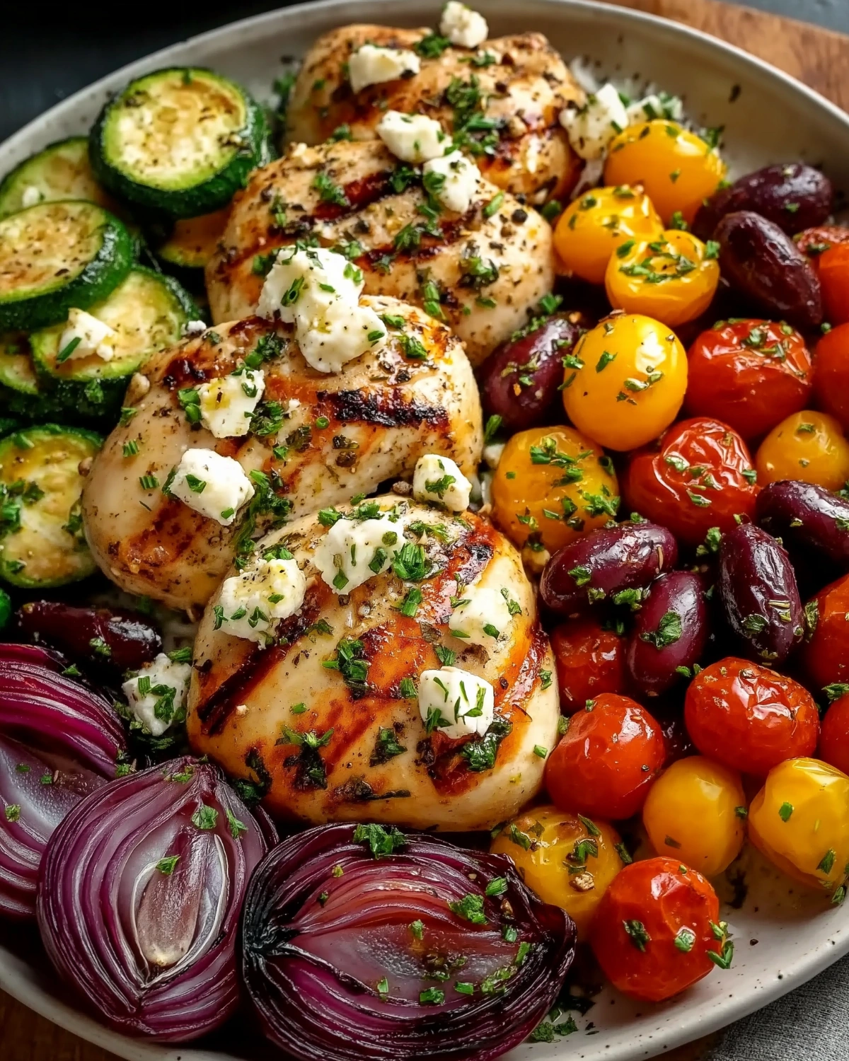 Sheet Pan Greek Chicken and Veggies (30-Minutes)Sheet Pan Greek Chicken ...